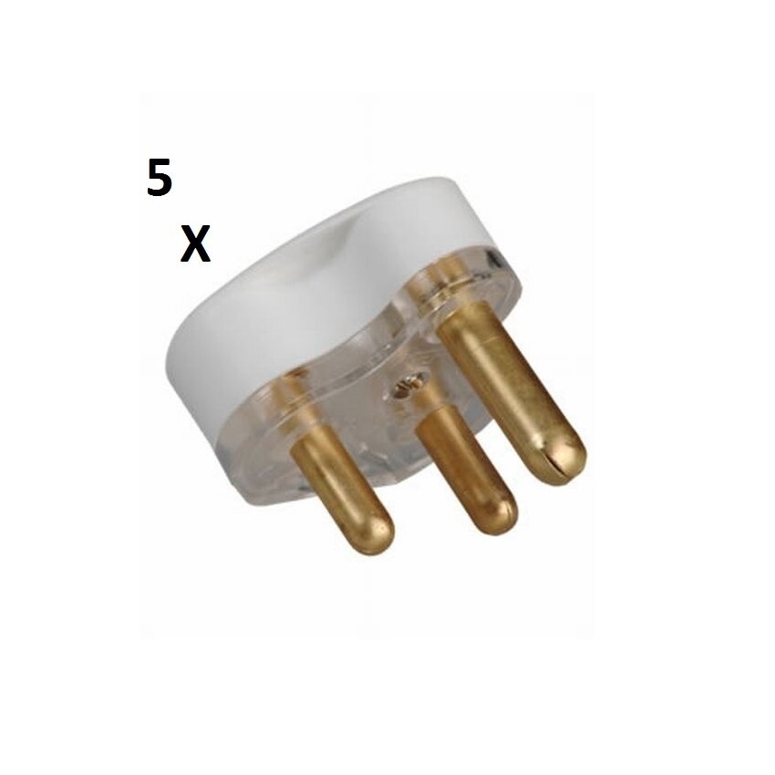 3 Pin Plug Top Value Pack of 5 - Just Electronics