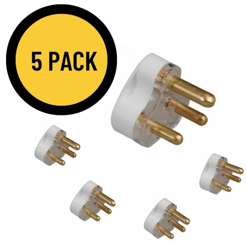 3 Pin Plug Top Value Pack of 5