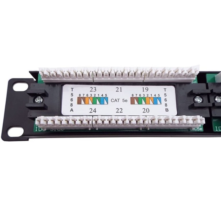 24 Port Cat5e Patch Panel - UTP Rack Mount - Just Electronics
