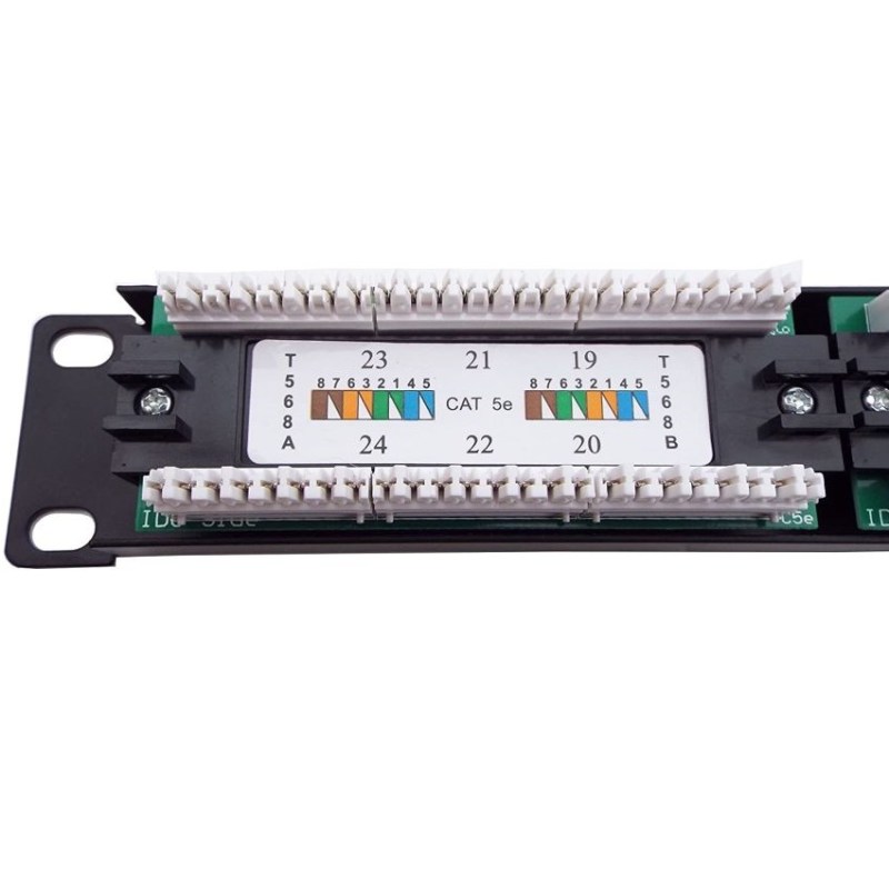 24 Port Cat5e Patch Panel - UTP Rack Mount - Just Electronics