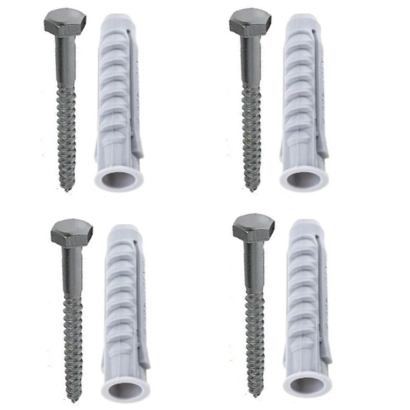 Coach Screws & Wall Plugs - Pack of 4 - Just Electronics
