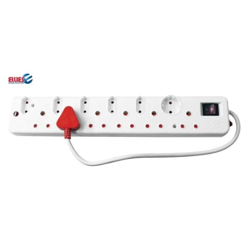Ellies 12 Way Surge Protection Multiplug With R30 000 Warranty