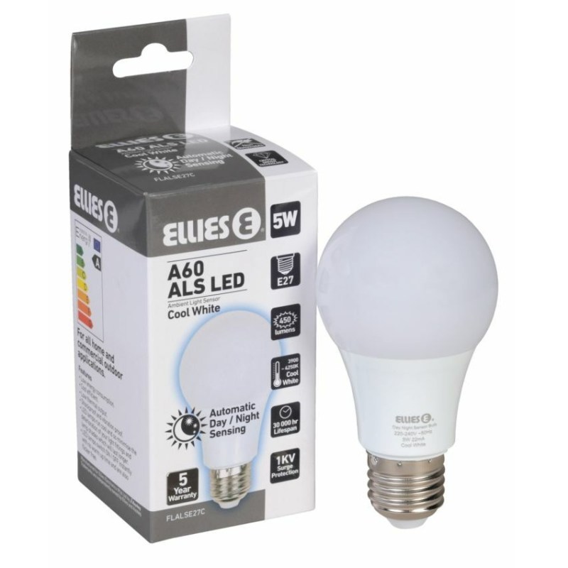 Ellies 5W Day / Night LED Bulb Automatic Day / Night Sensing