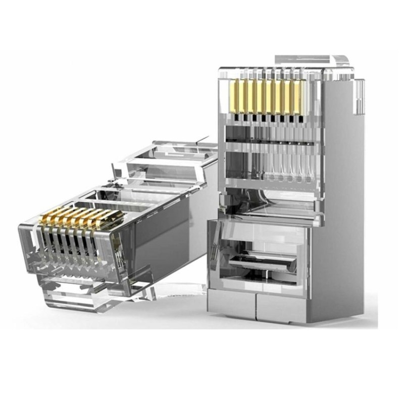 RJ45 Cat5e Shielded Crimp Connector - Just Electronics