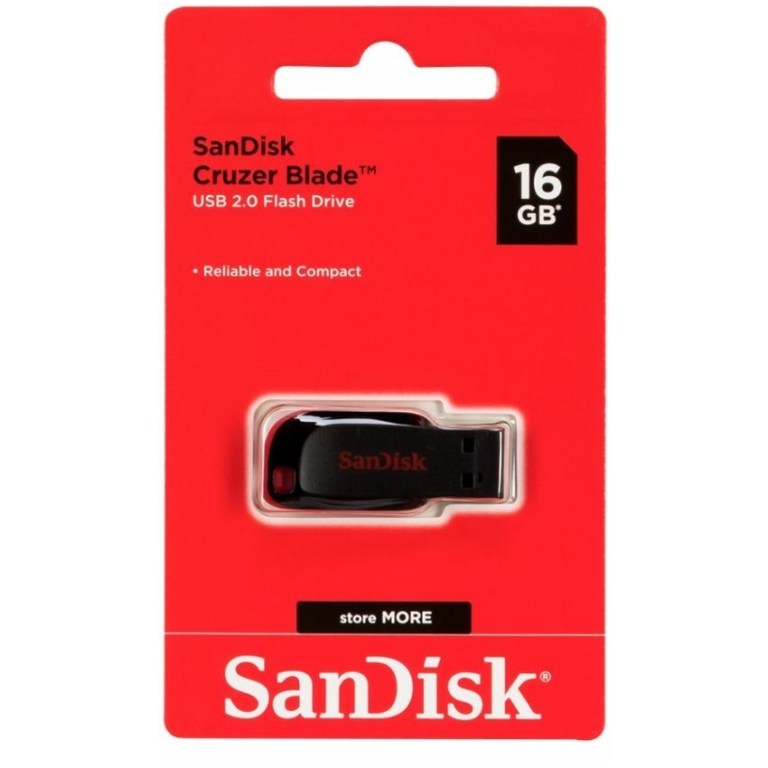 Sandisk Cruzer Blade 16GB USB Flash Drive SDCZ50-016G-B35