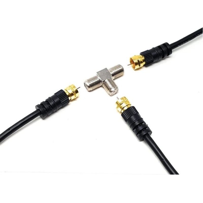 T Piece Economy 2 Way Splitter - Just Electronics