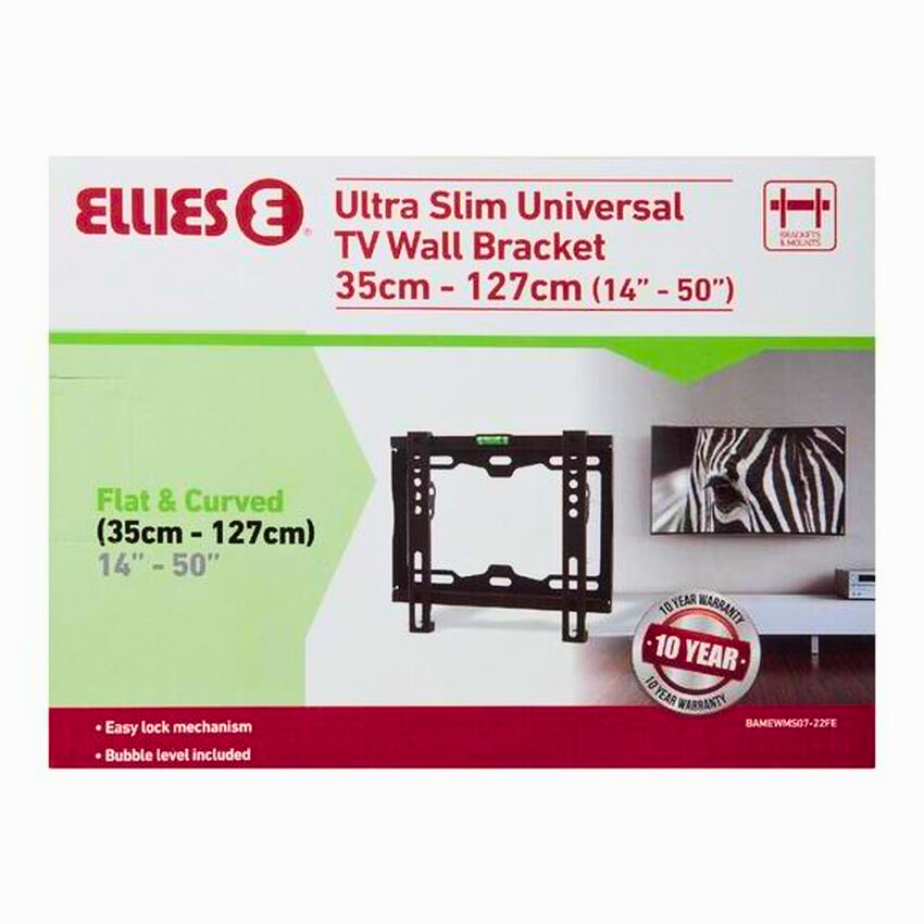 Ellies Ultra Slim Universal TV Wall Bracket 14" - 50"