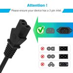 Power Cable IEC C13 Plug 1m - Just Electronics