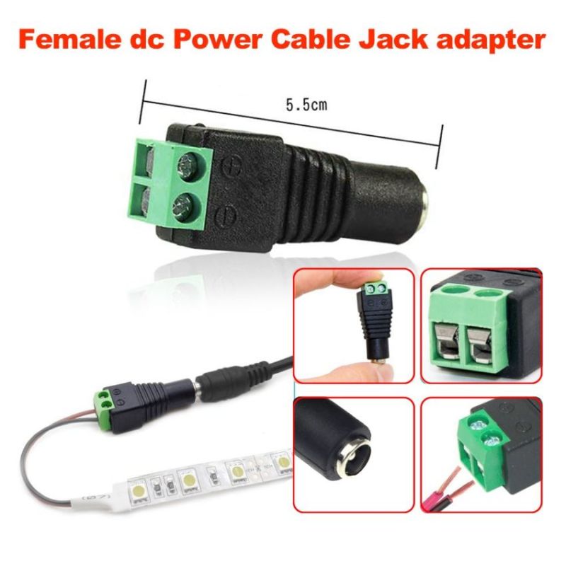 DC Female 12V Power Connector For CCTV Camera