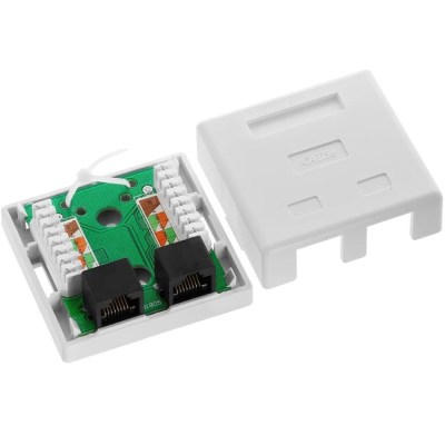 Surface Mount Box Cat5e Double - Just Electronics