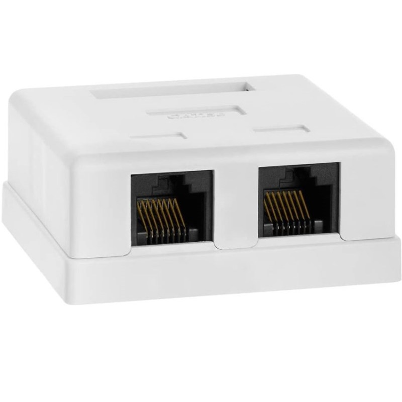 Surface Mount Box Cat5e Double - Just Electronics