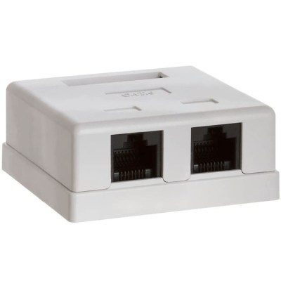 Surface Mount Box Cat6 Double - Just Electronics