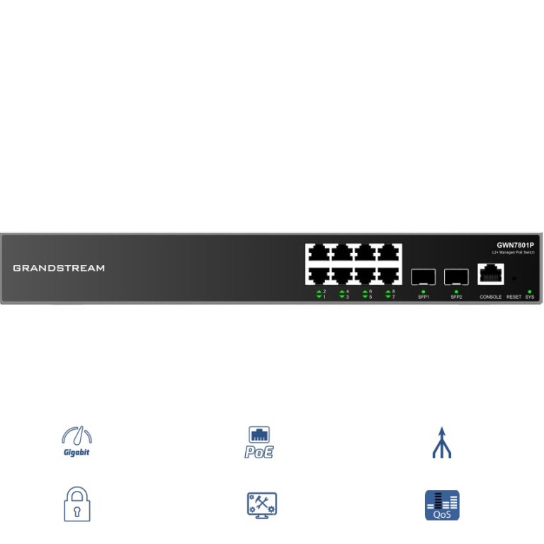 Grandstream 8 Port PoE Switch - GWN7801P