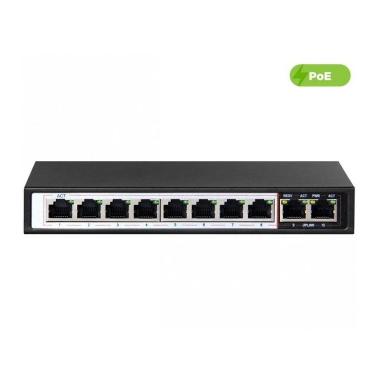 UltraLAN 8 Port 96W PoE Switch with 2 Uplink Ports