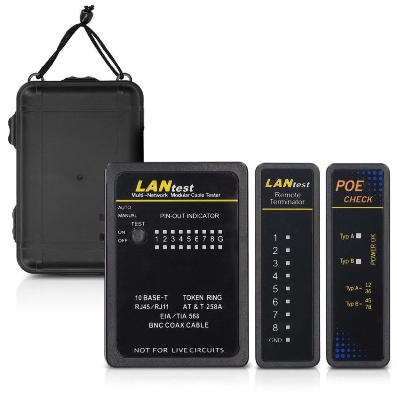 Cable & PoE Tester for RJ45, RJ11 and BNC - Just Electronics