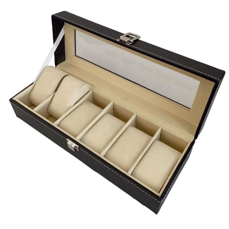 Watch Box Display Case Organizer 6 Slot