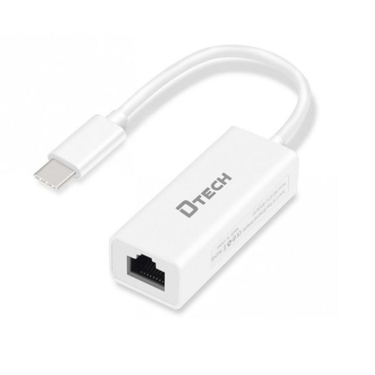 DTech USB C to Ethernet Adapter 10/100Mbps