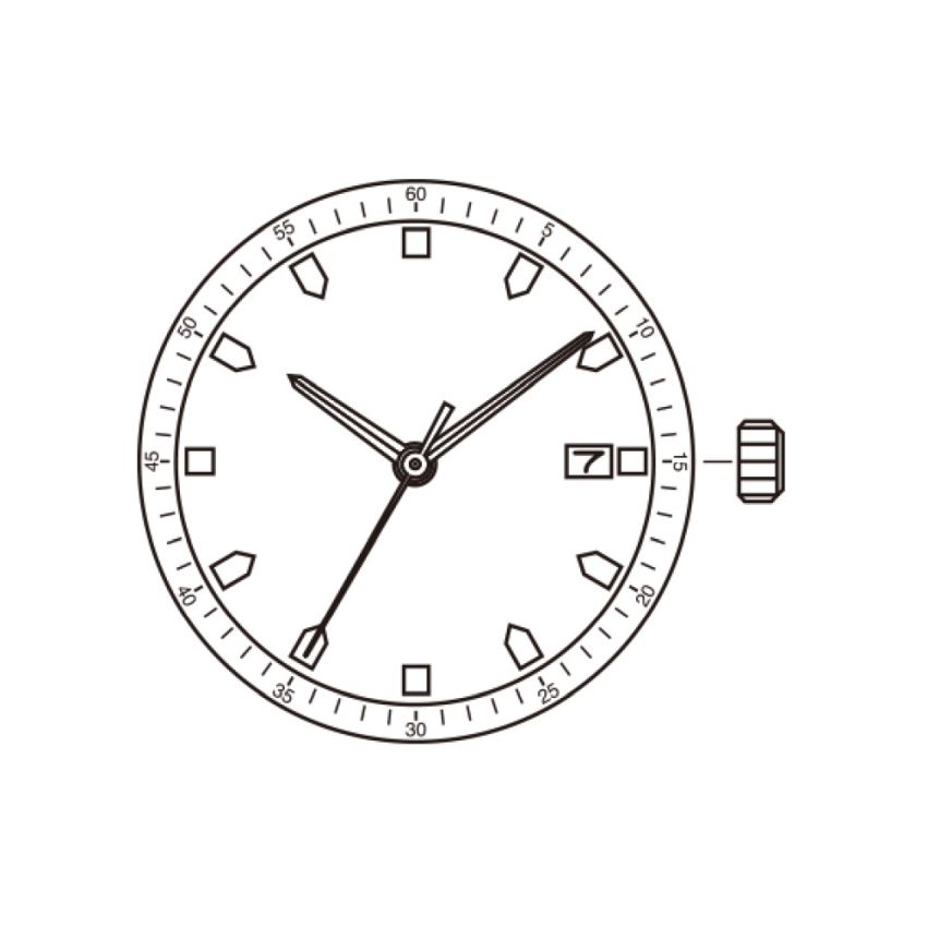 Miyota 2115 Quartz Watch Movement Date at 3 - Just Electronics