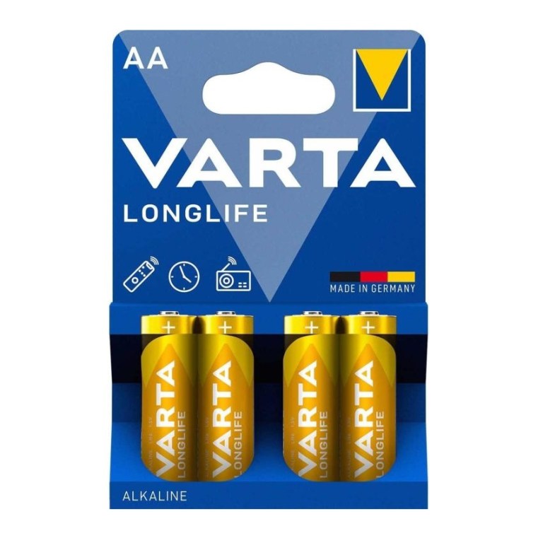 Varta LongLife AA Alkaline Battery 4 Pack