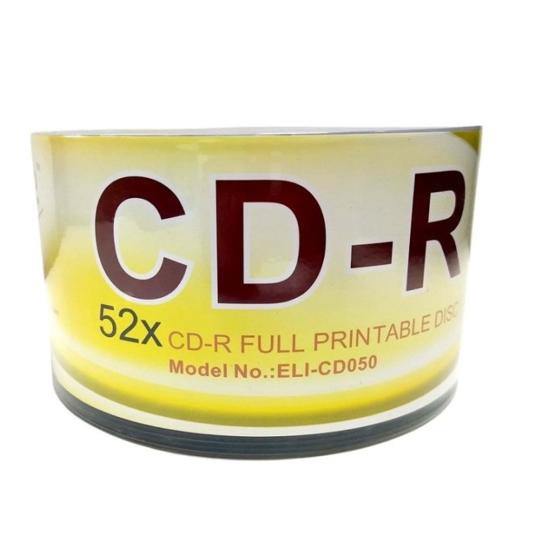 Elite Printable CD-R Pack of 50 Shrink Packed ELI-CD050