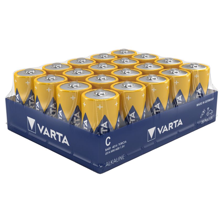 Varta Industrial Pro Size C Batteries Box of 20