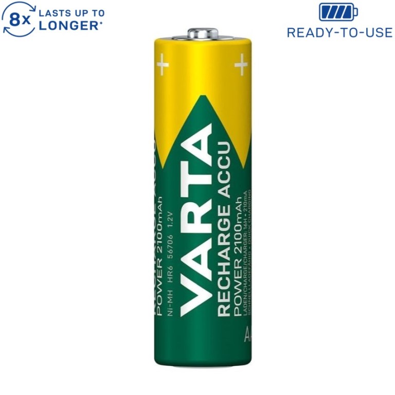 Varta Rechargeable AA 2100mAh Batteries 4 Pack- Just Electronics