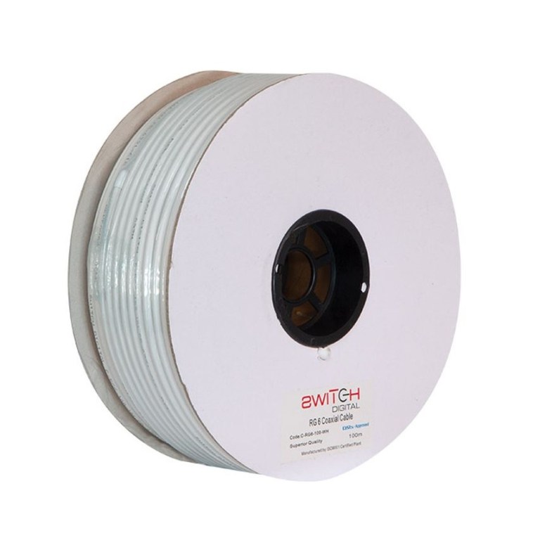 Switch Digital RG6 Coaxial Cable 100 Meter Roll - Just Electronics
