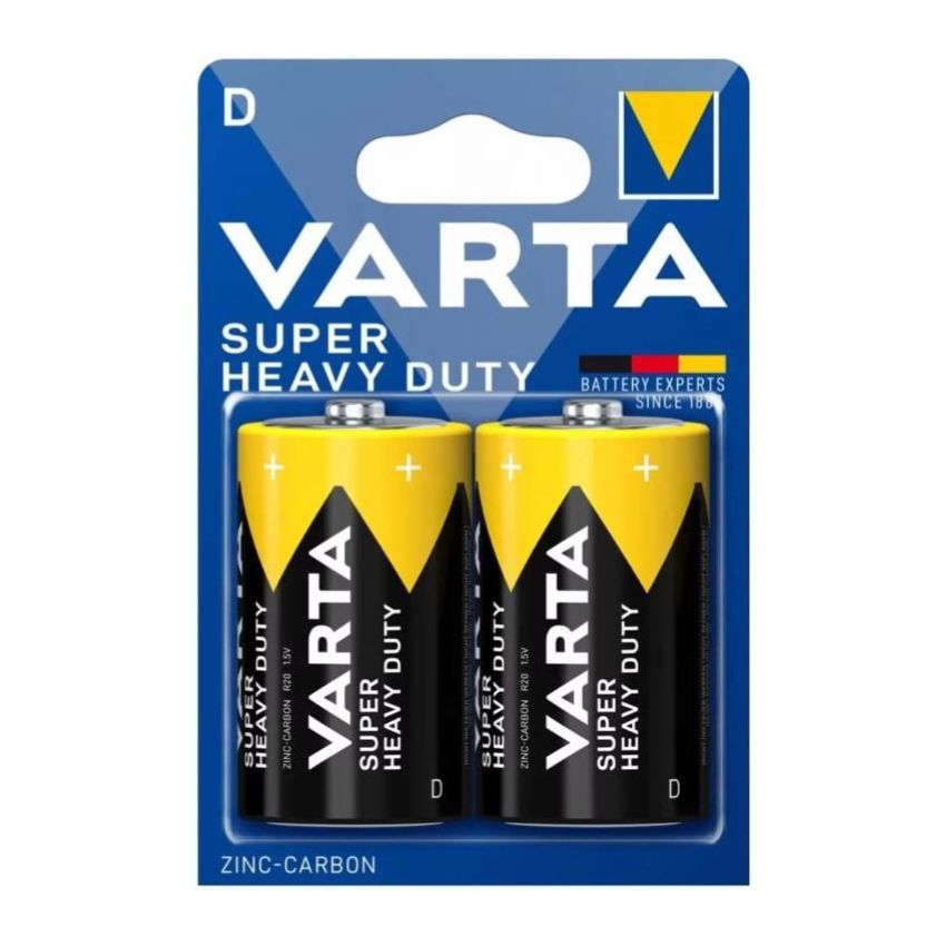 Varta Super Heavy Duty Size D Battery 2 Pack - Just Electronics